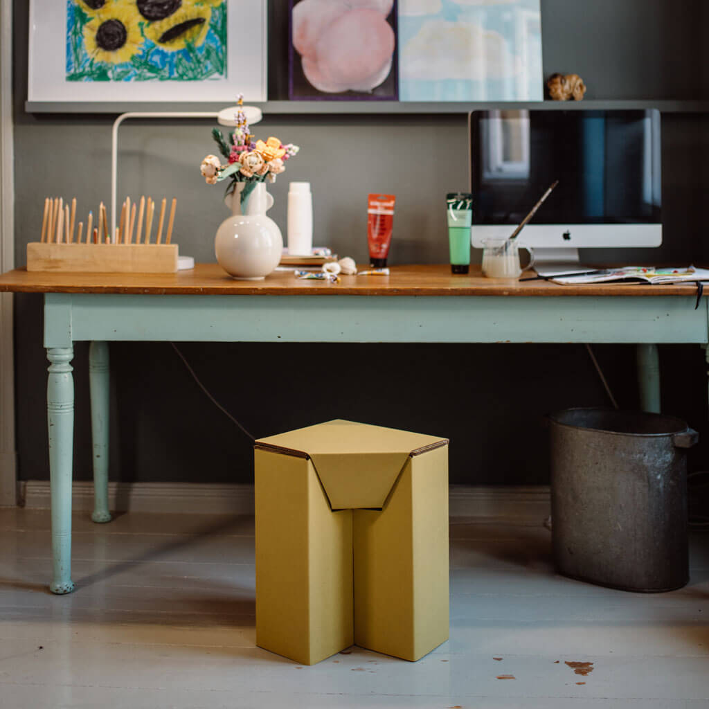 ROOM IN A BOX | Sustainable Cardboard Stool