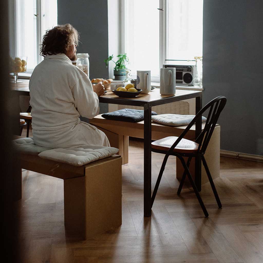 ROOM IN A BOX | Sustainable Cardboard Bench