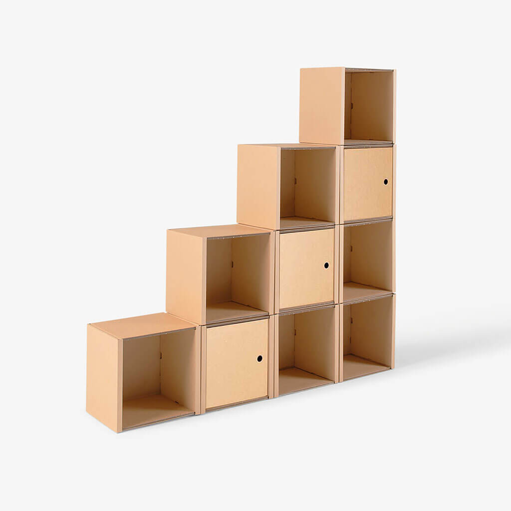 ROOM IN A BOX | Sustainable Cardboard Stair Shelf Large